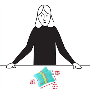 BUILT Curve Soft Ice Packs Set of 2, Freezable, Reusable, Slim, Long-Lasting, for Lunch Bags, Blue Cockatoo with Stripes