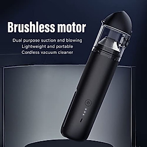 Aqur2020 Car Vacuum Cleaner, Vacuum Cleaner 69000rpm 15000Pa 2 Levels Paper Cleaning Mode (Black)