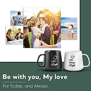 MCleanPin Mr Right Mrs Always Right Coffee Mugs,Couple Gifts,Wedding Gidts,Couple Mugs Bridal Shower Gifts for Bride And Groom,Engagement Gifts