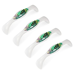 Pull Handle Fence Handle Long Cabinet Handles for Interior, Closet, Drawer, Outdoor, Garage, Colorful Tropical Design