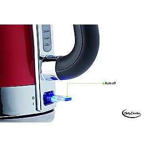 Betty Crocker BC-3711CMR 1.7L 1.7-Liter Cordless Jug Kettle, One Size, Red