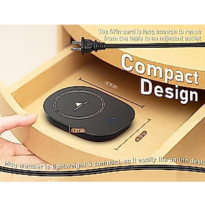 Coffee Mug Warmer, Candle Warmer, Gravity-Induction Coffee Warmer for Desk Auto Shut Off/On, Candle Wax Cup Warmer Fits Most Cups & Jar Candles, Heated Mug Heater for Coffee and Tea, Coffee Gifts