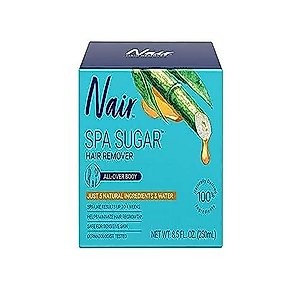 Nair Sugar Spa, Wax Free Sugar Waxing Kit for Women. Sugar Wax Kit for Hair Removal, Natural Ingredient Body Wax Hair Remover for Legs, Underarms, and Bikini Hair Removal, 250mL