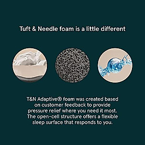 Tuft & Needle 2023 Mint Hybrid Medium Plush Full Size Mattress in a Box, Cooling Adaptive Foam, Pocketed Coil Support, 100 Night Trial, Fiberglass Free, CertiPUR-US, 10-Year Limited Warranty