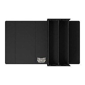 Dragon Shield Card Deck Box and Playmat – Magic Carpet XL Black 1000CT - Durable and Sturdy TCG, OCG Card Storage – Compatible with Pokemon Yugioh Commander and MTG Magic: The Gathering Cards