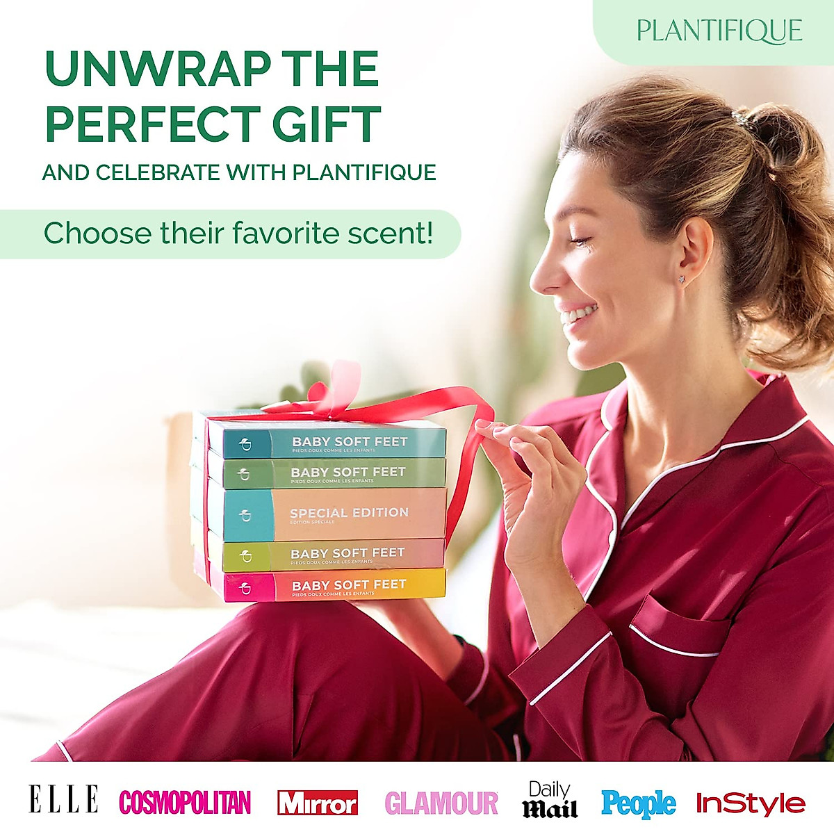 Foot Peel Mask with Peach by Plantifique - 2 Pack Peeling Foot Mask Dermatologically Tested - Repairs Heels & Removes Dry Dead Skin for Baby Soft Feet - Exfoliating Foot Peel Mask for Dry Cracked Feet