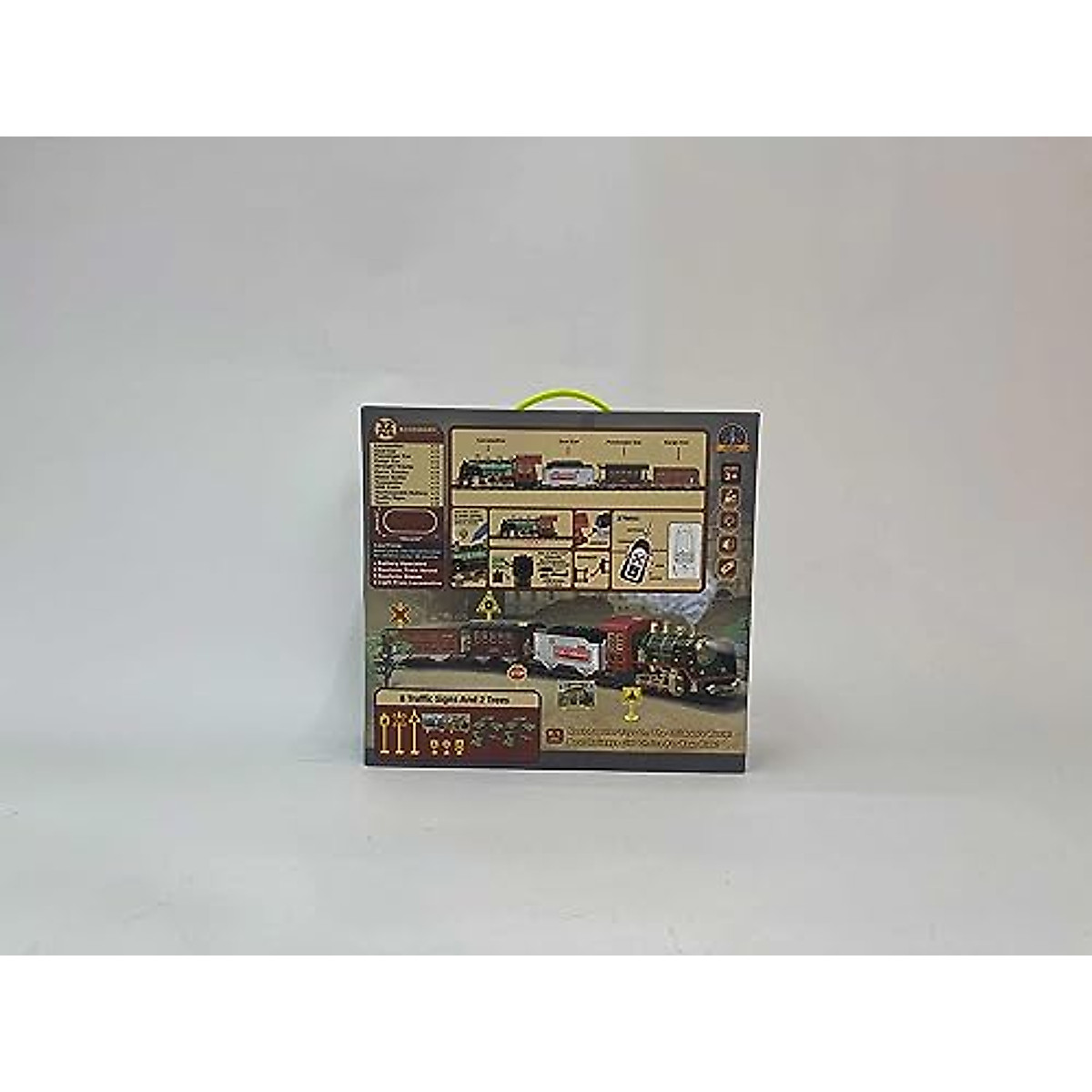 Mini Tudou Christmas Electric Train Set w/Steam, Sound & Light, Remote Control Train Toys w/Steam Locomotive Engine, Cargo Cars & Tracks, Toy Train w/Rechargeable Battery for Kids Boys 3+ Year Old