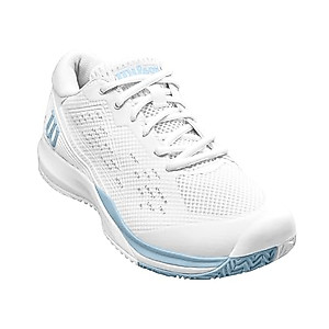 WILSON Women's Rush Pro Ace Sneaker, White/Baby Blue, 9