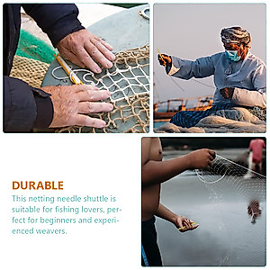 Gatuida 40pcs Fishnet Repair Tool Knitting Tools Fishing Net Replacement Netting Fishing Tools Fishing Tackle Fish Netting Cast Net Gill Net Plastic Hand Weaving Hand Sewing Needle