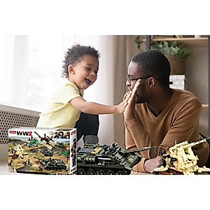 SlubanKids Creative Building Blocks Set | Imaginative Indoor Games Toys for Kids | Army Building Blocks WWII Series (WWII Battle of Kursk) 998 Pc