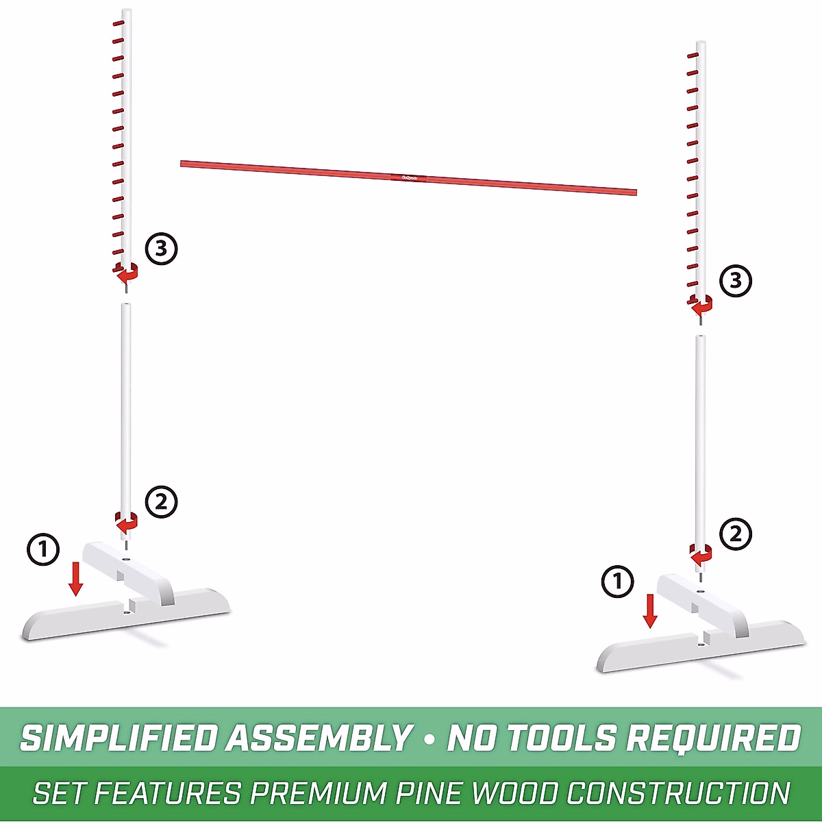 GoSports Get Low Limbo Premium Wooden Limbo Game, Sets up in Seconds - Fun for Kids & Adults