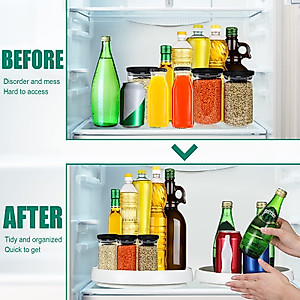 6 Pack Lazy Susan Turntable for Cabinet 10 Inch Lazy Susan Organizer Rotating Spice Rack for Cabinet Lazy Susan for Refrigerator Non Skid Lazy Susan Turntable Organizer for Kitchen Pantry Bathroom