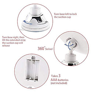 FQYYDD Illuminated Makeup Mirror Adjustable Magnifying Led Light Makeup Mirror With Strong Suction Cup