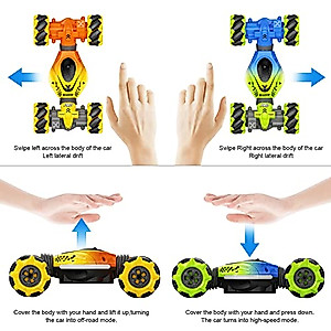 HScopter Gesture RC Cars 4WD Drift Stunt Remote Control Car Twist Offroad Craweler with Gravity Sensor Watch Light Music Kids Toys Gift Prensent for Boy Girl Birthday Chirstams Party Xmas