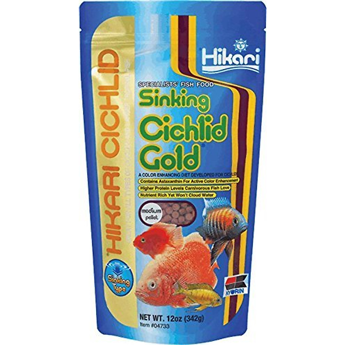 Hikari 2.2-Pound Sinking Cichlid Gold Pellets for Pets, Mini