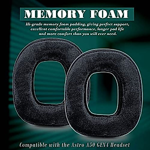 ZIXUANCUSHION Ear Pads Compatible with Astro A50 GEN4 Headset, A50 GEN 4 Mod Kit - Velvet/Ear Cushion/Headband/A50 Accessories - NOT FIT A50 GEN 3