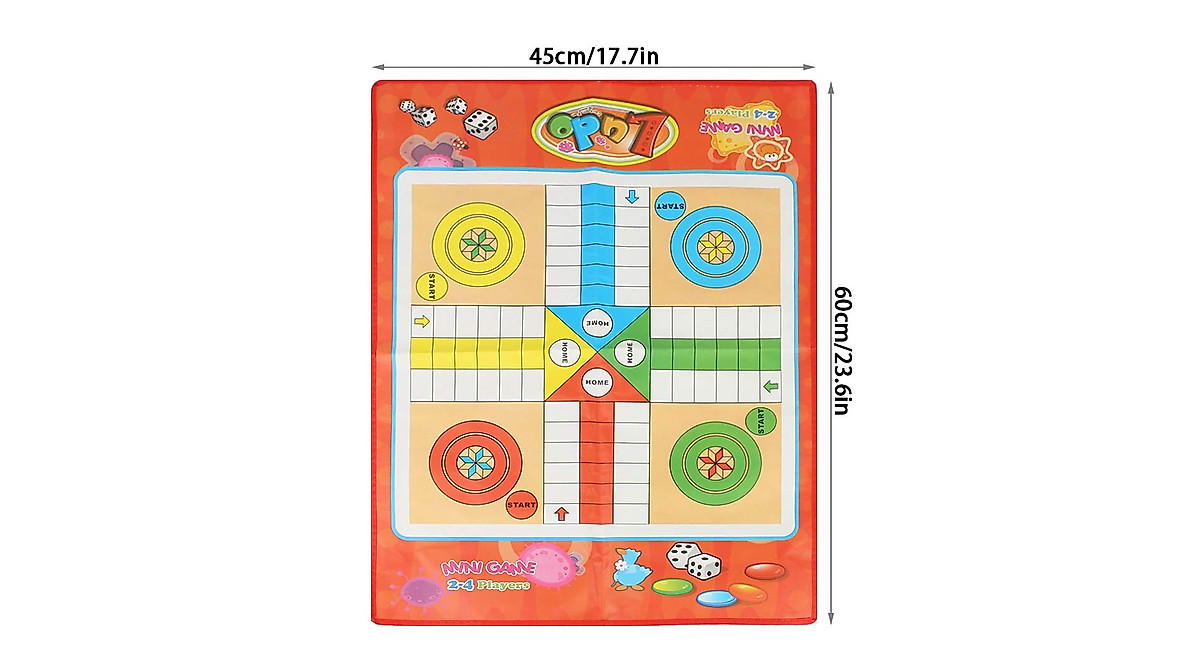 Ludo Board Game Set - Foldable for Family Fun & Travel