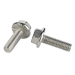M8 x 20mm Flanged Hex Head Bolts Flange Hexagon Screws, Stainless Steel 304, DIN 6921, 20 PCS