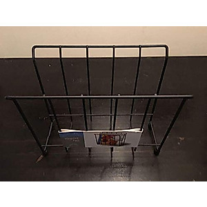 Spectrum Desktop Magazine Rack (Black) - Standing Wire Storage for Desk, Office, Side Table, Bathroom, Files, Workspace, Books, Paper, & More