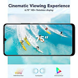 TCL 40XL 2023 Unlocked Cell Phone 6GB + 256GB, 6.75 inch 90Hz Display Mobile Phone, Smartphone Android 13, 50MP AI Camera, 5000 mAh, 4G LTE, US Version, Dark Gray