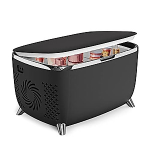 Living Enrichment Mini Fridge 6 Liters, Skincare Fridge, Low Noise and Lightweight Cosmetic Fridge, Small Refrigerator for Beauty Products Cosmetics Beverage Bedroom Home Office Black