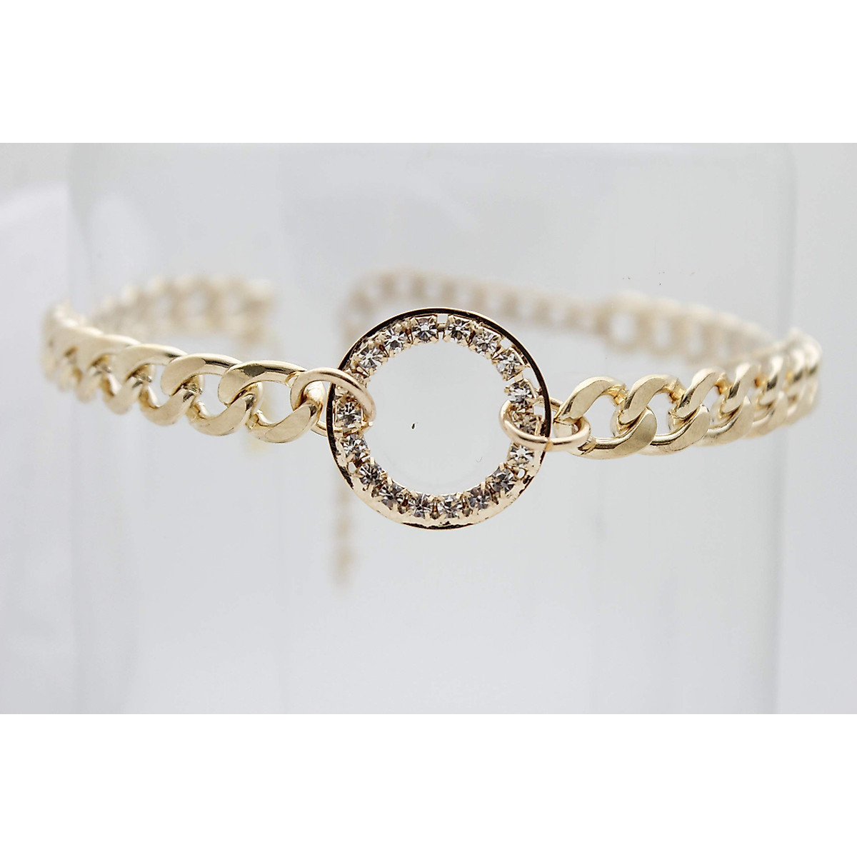 Women Western Fashion Anklet Boot Chains Bracelet Gold Metal Bling Ring Beads Round Shoe Charm