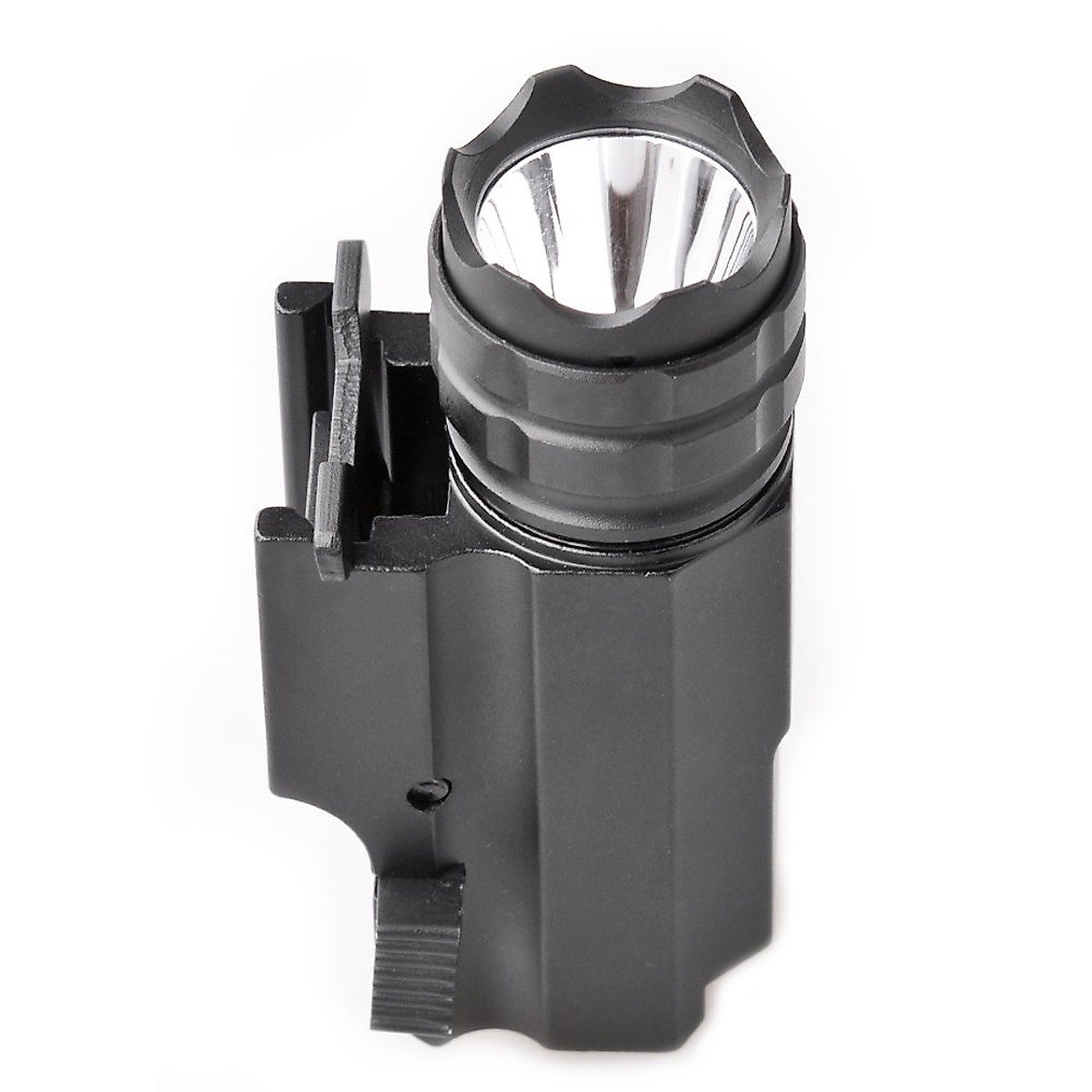 MCCC 500 Lumens LED Rail Mount Tactical Gun Flashlight Pistol Light with Strobe&Weaver Quick Release for Hunting, Black