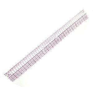 Westcott Beveled Graph Ruler, English/Metric, 2 x 18", Transparent (B-95)