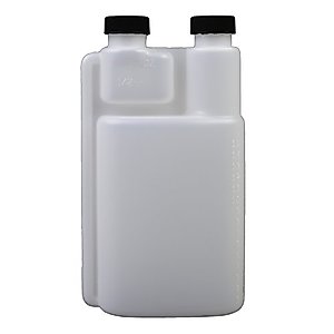 Consolidated Plastics 41394 HDPE Graduated Dispenser with Caps, 16 oz, Natural, 12 Piece