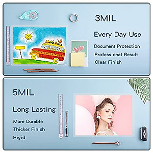 TINNIVI Thermal Laminating Pouches, 3Mil, 8.6"x12" Inches for Letter Size Products, Clear Laminating Sheets for Laminator Machine, 50 Pack