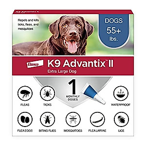 K9 Advantix II XL Dog Vet-Recommended Flea, Tick & Mosquito Treatment & Prevention | Dogs Over 55 lbs. | 1-Mo Supply