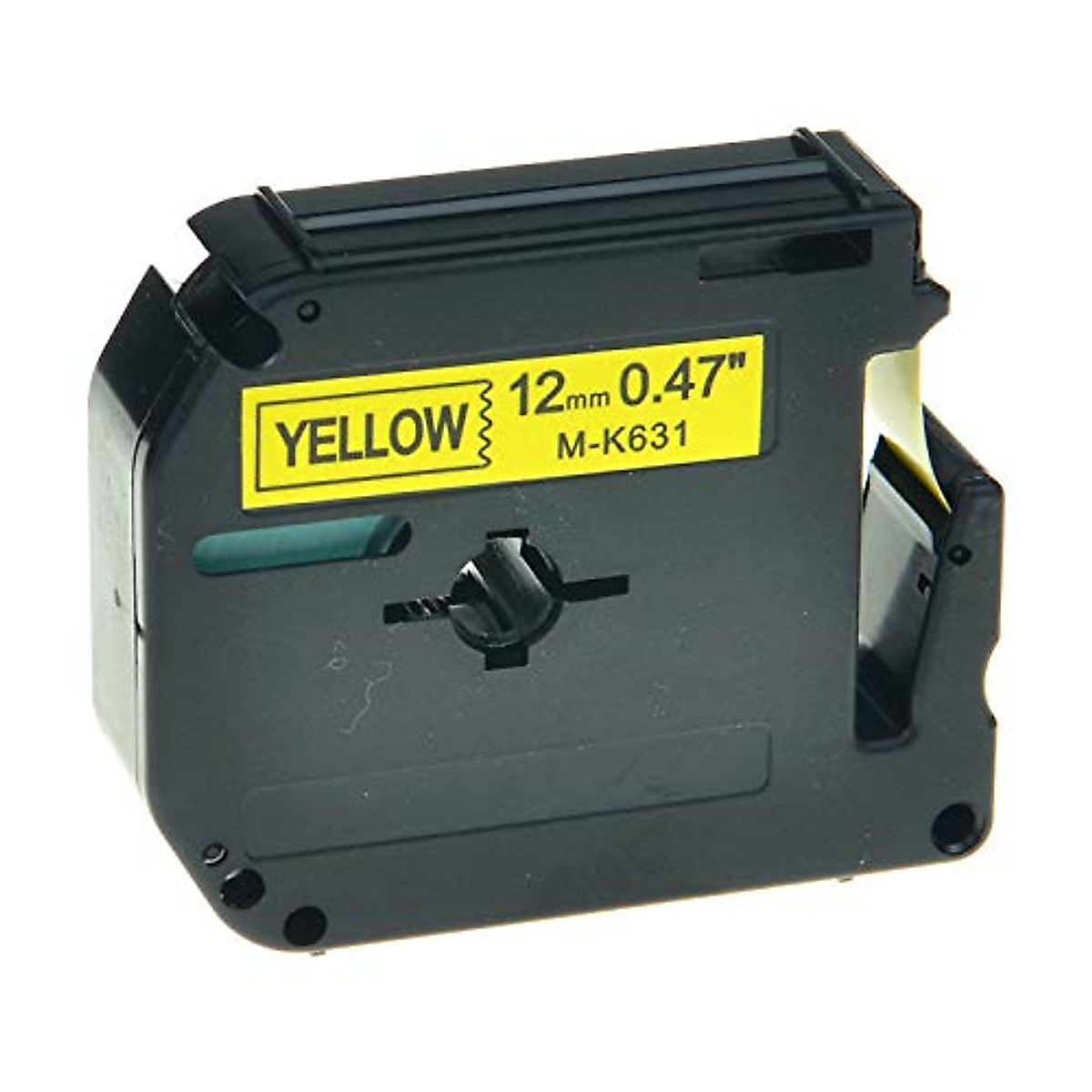 KCMYTONER Compatible for Brother P-Touch M Tape M-K631 MK631 M631 MK-631 Black on Yellow Label Tape 0.47" (12mm) x 26.2ft for PT-90 PT-M95 PT-70 PT-70BM PT-85 PT-80 PT-45 PT-65 Label Makers, 5 Pack