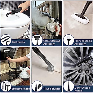 GLOIL Handheld Steam Cleaner, Steamer for Cleaning, Multipurpose Portable Steam Cleaners for Home Use with Safety Lock and 10 Accessory Kit to Remove Grime, Grease, and More, Save Time and Effort
