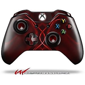 WraptorSkinz Decal Style Vinyl Skin Wrap compatible with XBOX One Original Wireless Controller Abstract 01 Red - (CONTROLLER NOT INCLUDED)
