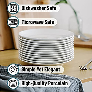 BTaT- White Dessert Plates, Set of 12, Small Plates for Appetizers, Small Plate, Small Appetizer Plates, Small White Plates, Dessert Plates Porcelain, Plates, White Plates