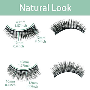 Mikiwi Lashes False Eyelashes 10-12mm Natural Fake Lash Fluffy Light Volume Faux Mink Lashes 10 Pairs Pack Eye lashes