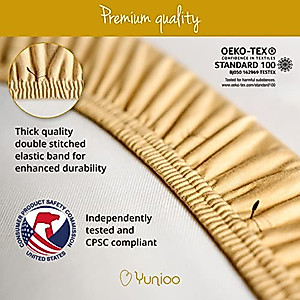 Yunioo 3-Pack Fitted Bassinet Sheets for Changing pad, Baby Changing Basket, Moses Basket, Cradle, Crib and co-Sleeper. 100% Cotton Jersey to fit Oval, Rectangle and Hourglass Mattress Pads.