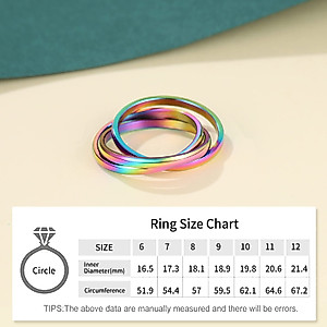 Spinner Ring Women Dainty Rings Size 9 Stackable Rings for Women Puzzle Ring Stress Rings for Anxiety Women