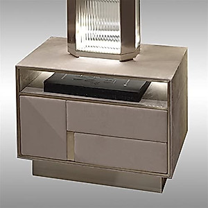 HIGOH Bedside Table Luxury Bedside Cabinet, Storage Cabinet, Corner Table, Living Room, Simple Bedside Cabinet