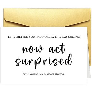 Obbyidk Hilarious Wedding Maid of Honor Card, Funny Bridesmaid Proposal Card, Bridesmaid Proposal Gift, Will You Be My Maid of Honor