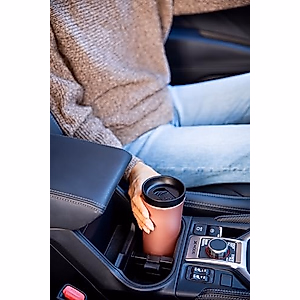 Ello Arabica 14oz Vacuum Insulated Stainless Steel Powder Coat Travel Mug with Leak-Proof Slider Lid, Keeps Hot for 5 Hours, Perfect for Coffee or Tea, BPA-Free Tumbler, Black