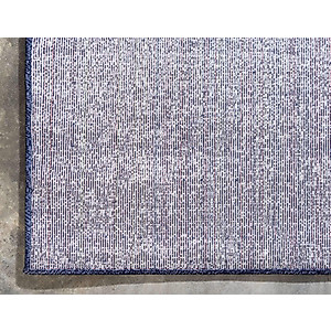 Unique Loom Del Mar Collection Area Rug - Lucille (9'x 12' Rectangle, Navy Blue/ Ivory)
