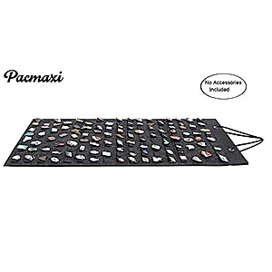 Hanging Brooch Pin Organizer, Display Pins Storage Case, Brooch Collection Storage Holder, Holds Up to 170 Pins.(Not Include Any Accessories) (M-170 Slots, Black)