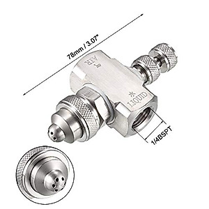 uxcell Air Atomizing Nozzle, 1/4BSPT Misting Low Pressure Wide Angle Spray Tip Nozzles