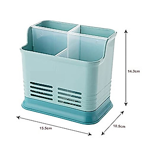 Yalych Utensil Caddy Chopsticks Cage Multi-Function Desktop Partition Rack Hollow Cutlery Shelf Holder Kitchen Drain Pen Holder