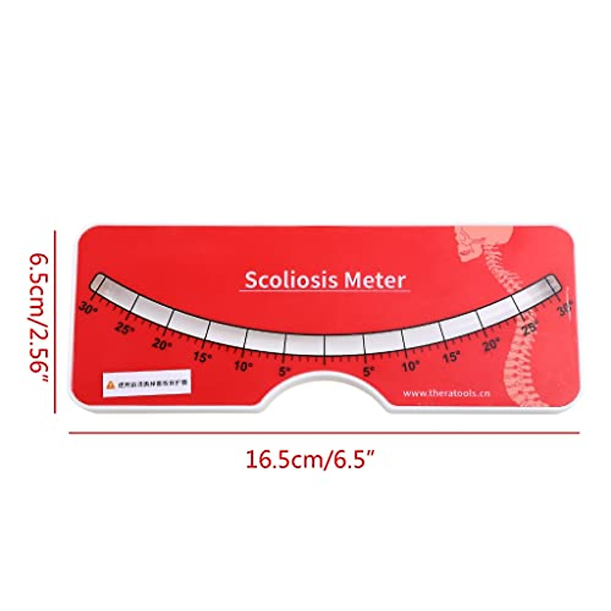 Portable Scoliosis Meter 0‑30° Scoliometer Measuring and Testing Meter Back Spine Diagnosis
