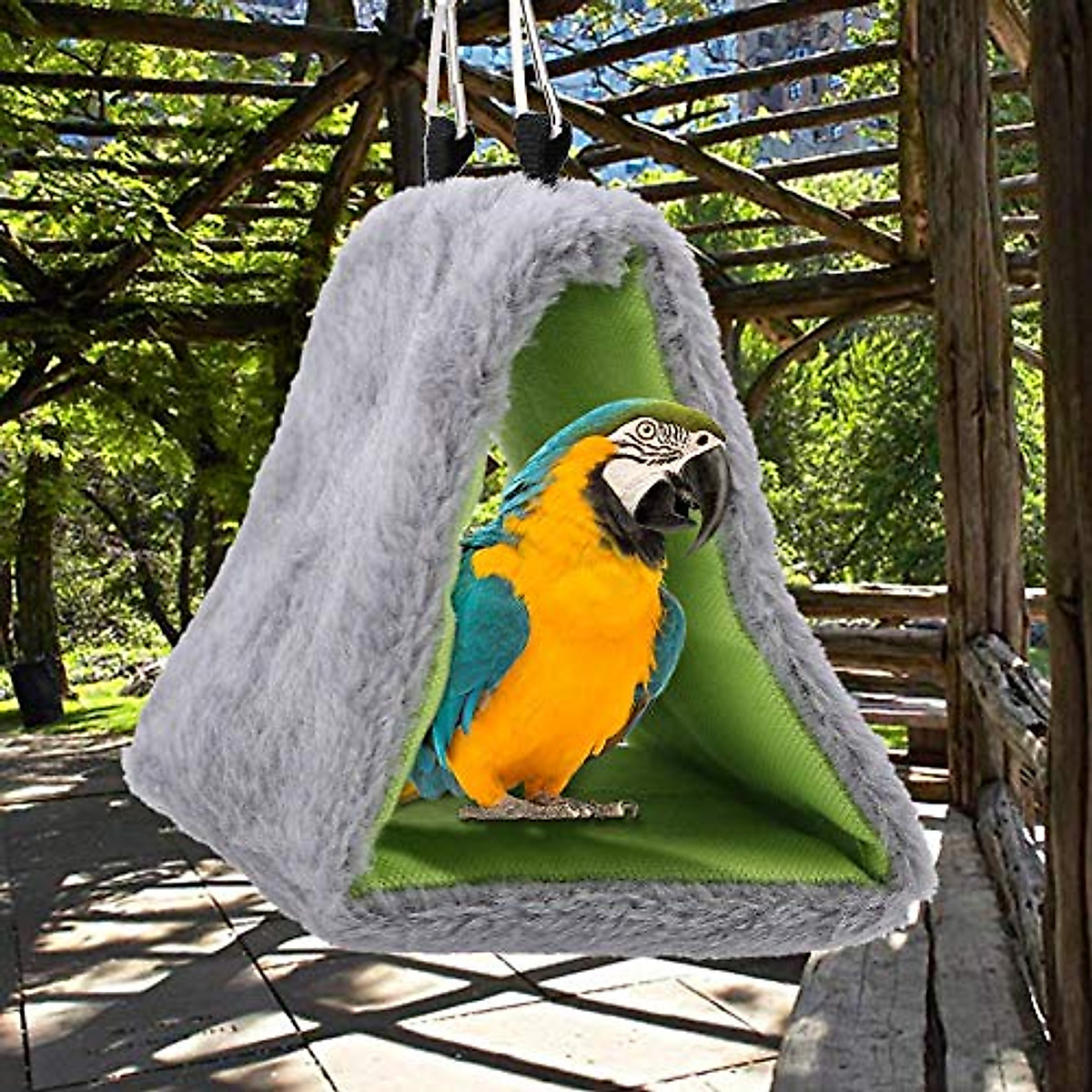 Warm Bird Nest House Soft Triangular Hut Hammock Hanging Cave Durable Parrots Snuggle Hut Bed Pet Supply Birds Cage Toy