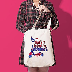 CafePress Going To Grandma's Tote Bag Natural Canvas Tote Bag, Reusable Shopping Bag