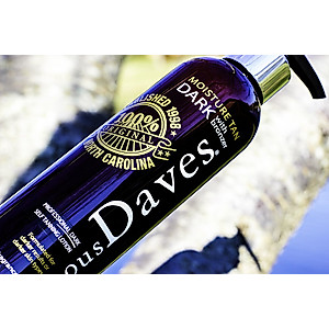 Dave's Dark Self Tanner Sunless Tanning Lotion with Bronzer - For All Skin Types