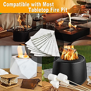 Tabletop Fire Pit Ceramic Wool Wick for ROZATO, EDELFELD, Roundfire, Colsen, Flammtal Tabletop Firepit to Extend Burning Time, Sponge Cotton Core for Ethanol Tabletop Fires 10 PCS